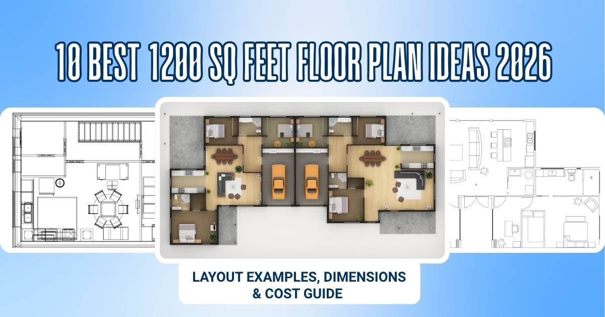 10 Best 1200 Sq Feet Floor Plan Ideas (With Layout Examples, Dimensions ...
